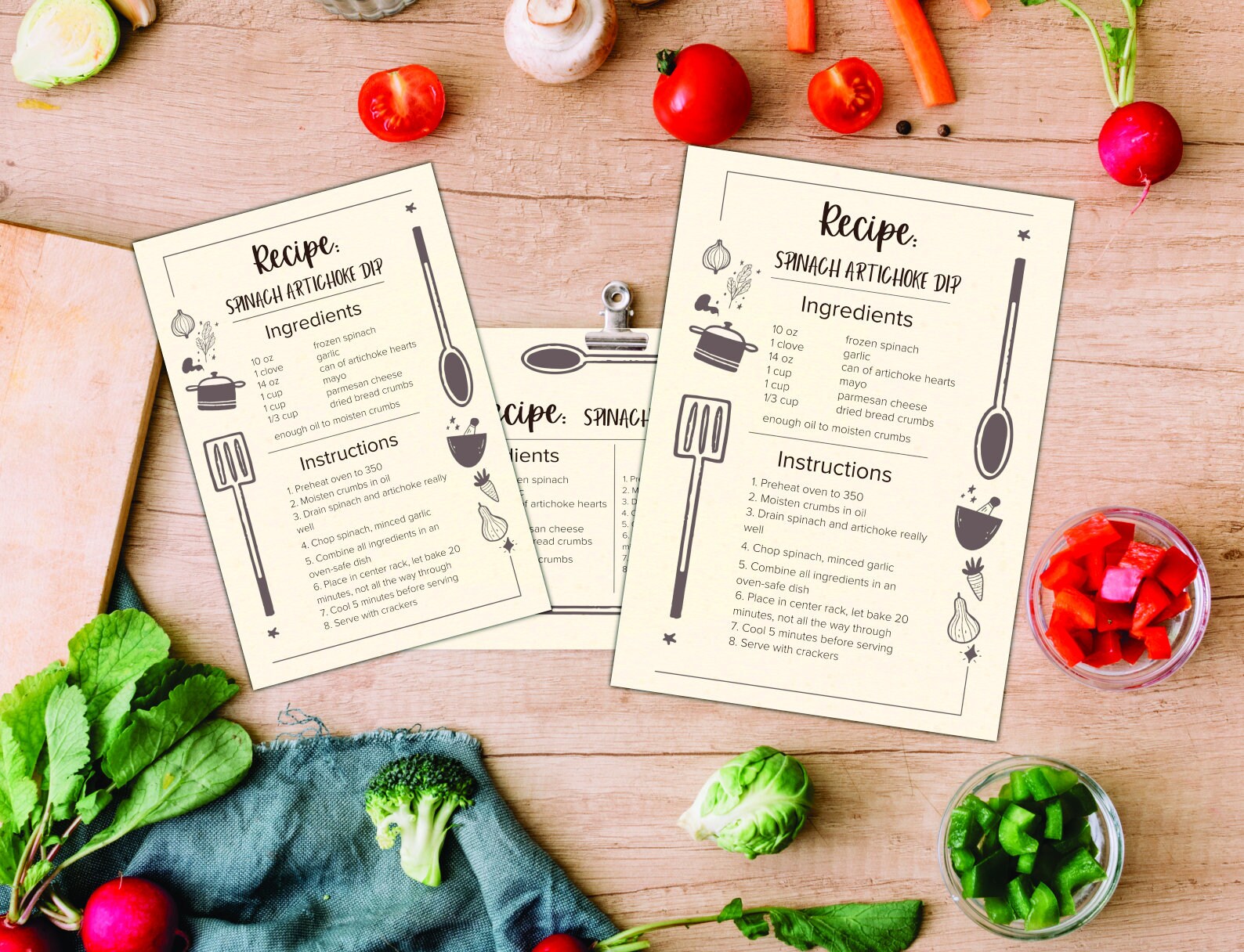 Editable Recipe Card Template, Minimalist Recipe Card, Recipe Template ...