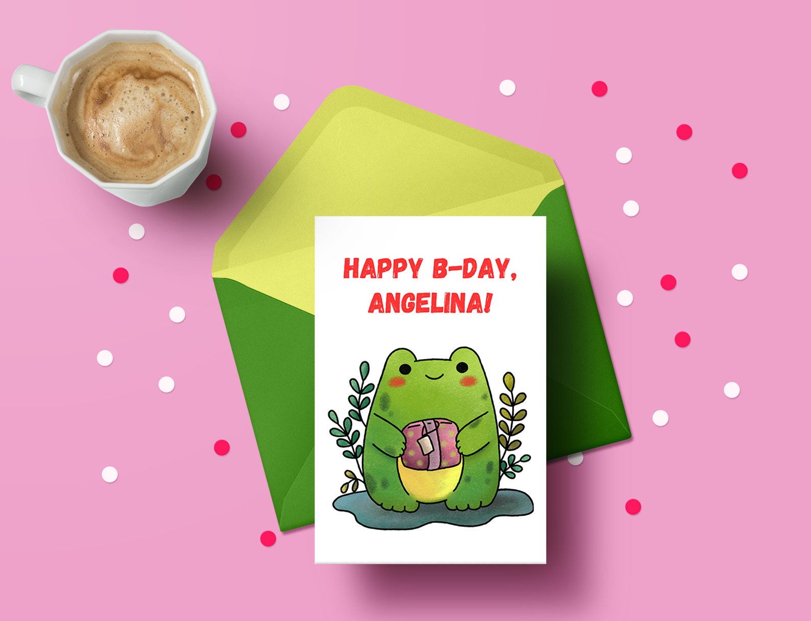 Frog Happy Birthday Card, Downloadable Frog Birthday Card, Printable ...