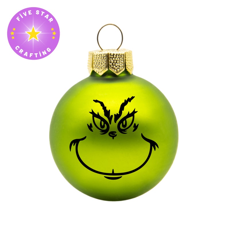 Grinch Face Svg Grinch Ornament Grinch Smile Christmas Svg Cricut