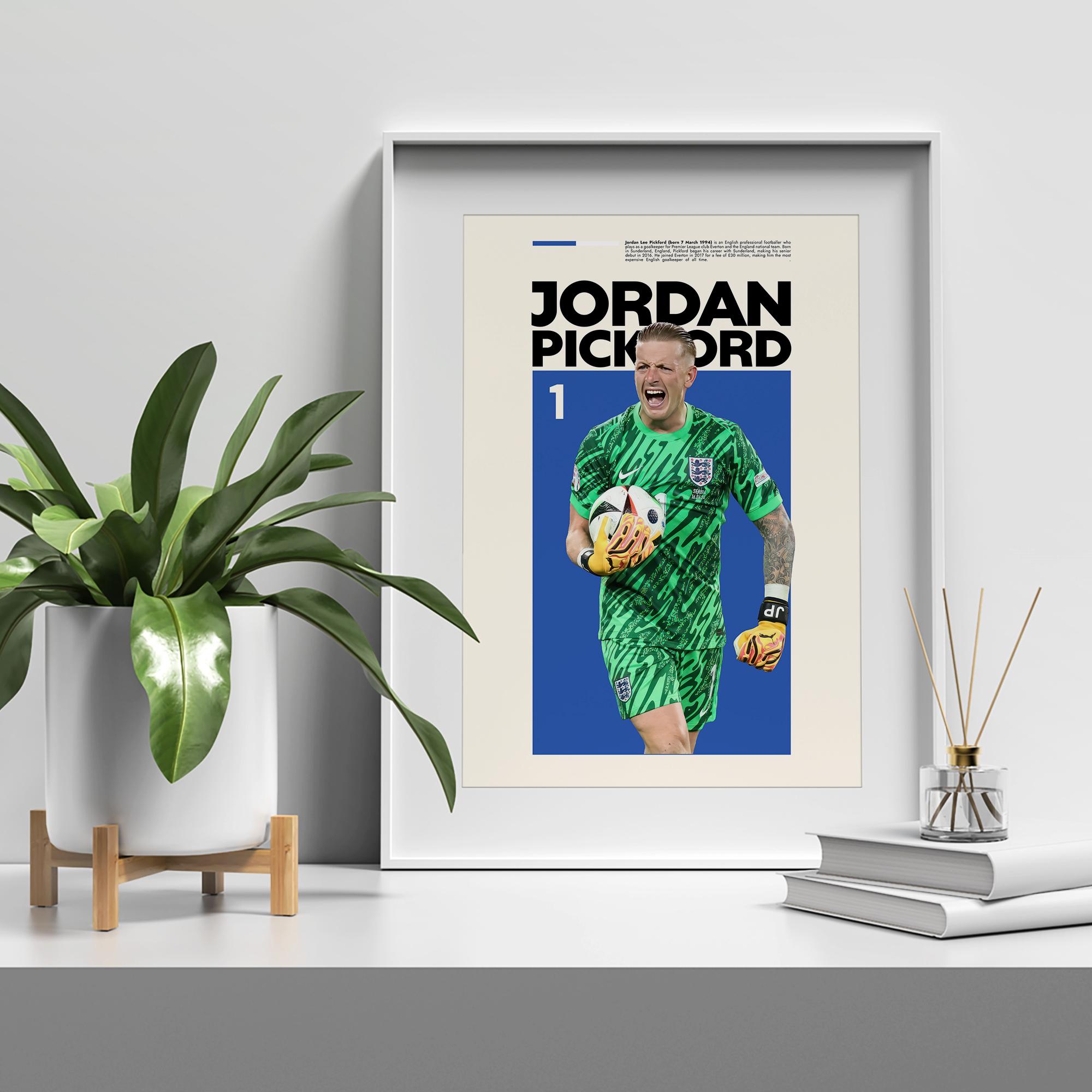 Jordan Pickford, England, Sports Poster, High Resolution, Soccer Fan ...