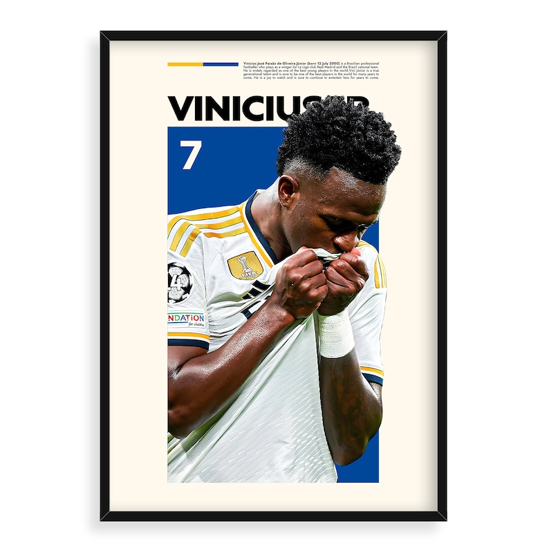 Vinicius Jr, Real Madrid, Sports Poster, High Resolution, Soccer Fan ...