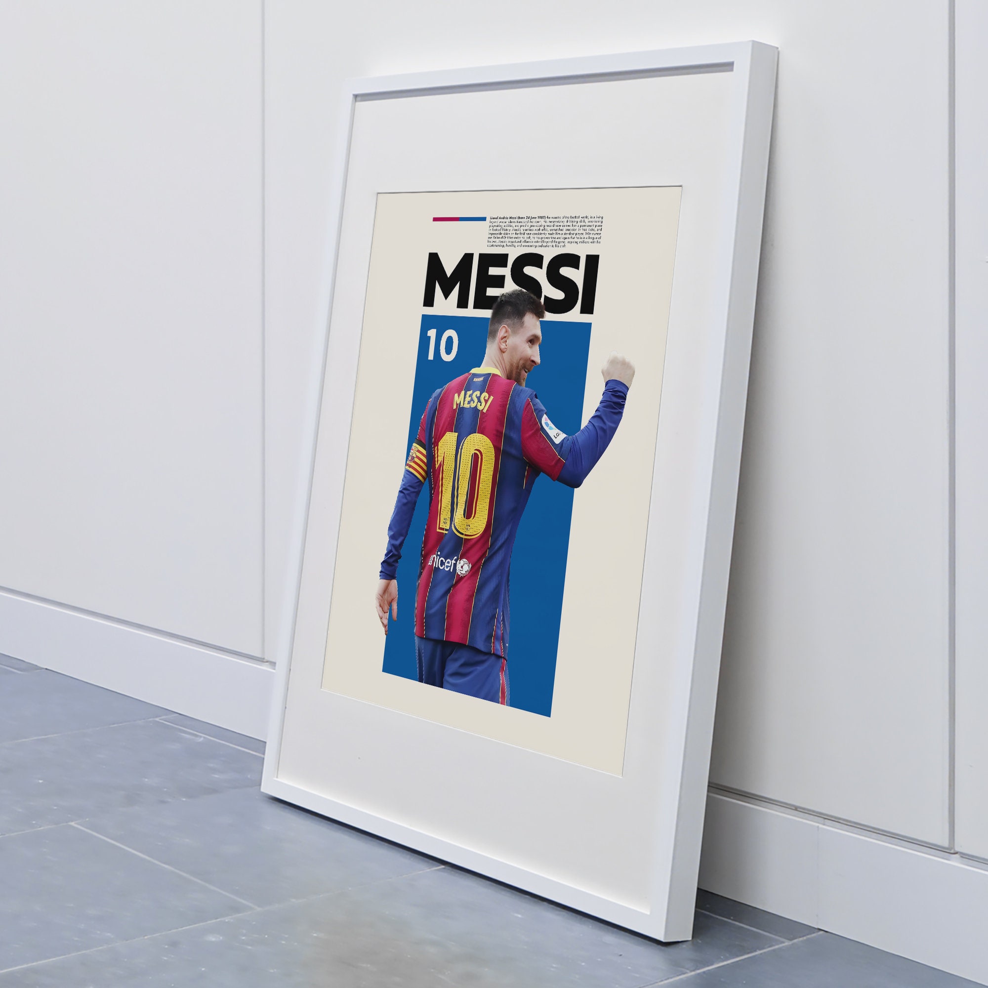 Messi, Barcelona, Sports Poster, High Resolution, Soccer Fan Gift Idea ...