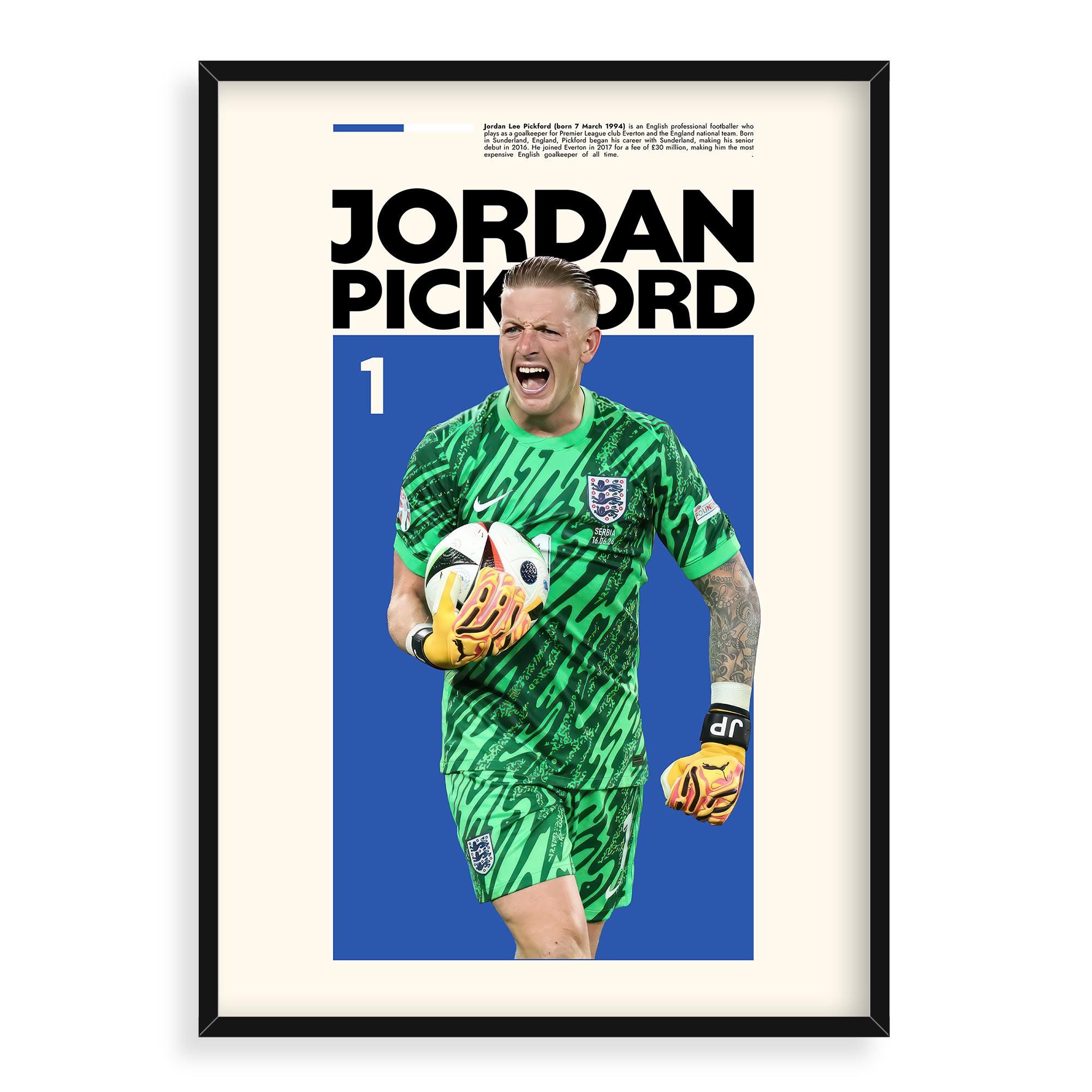 Jordan Pickford, England, Sports Poster, High Resolution, Soccer Fan ...