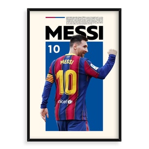 Messi, Barcelona, Sports Poster, High Resolution, Soccer Fan Gift Idea ...