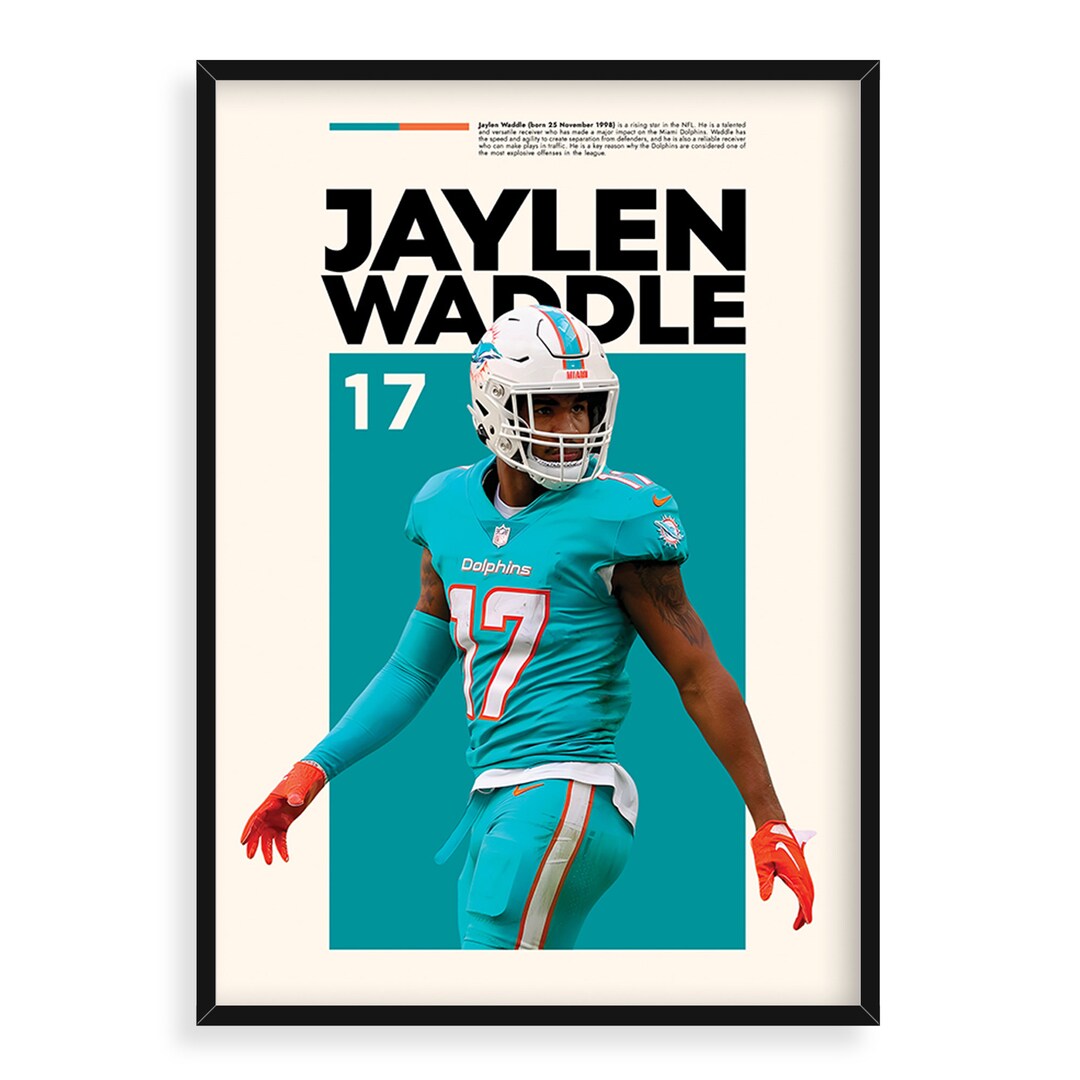 Jaylen Waddle, Miami Dolphins, Sports Poster, High Resolution, Football ...