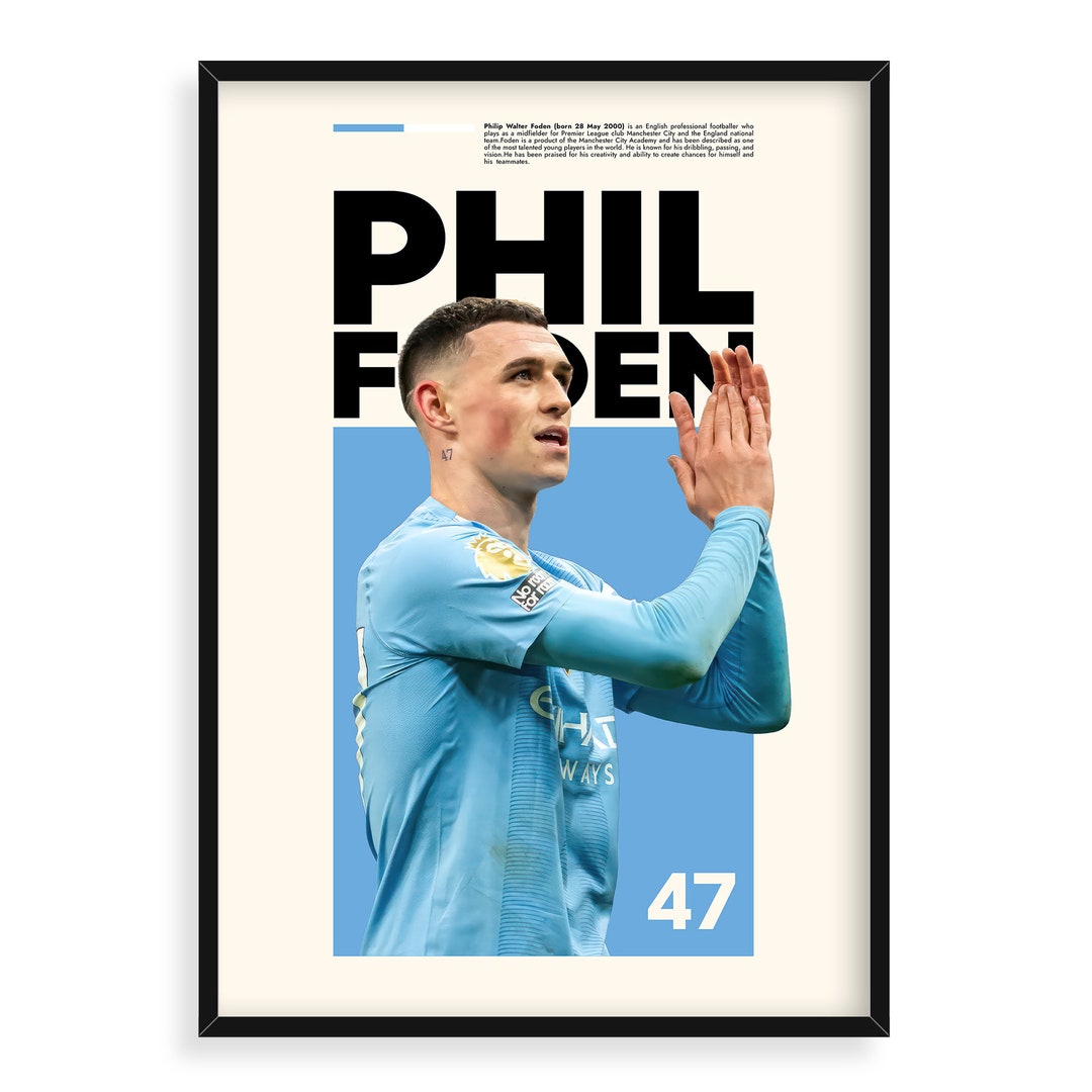 Phil Foden, Manchester City, Sports Poster, High Resolution, Soccer Fan ...