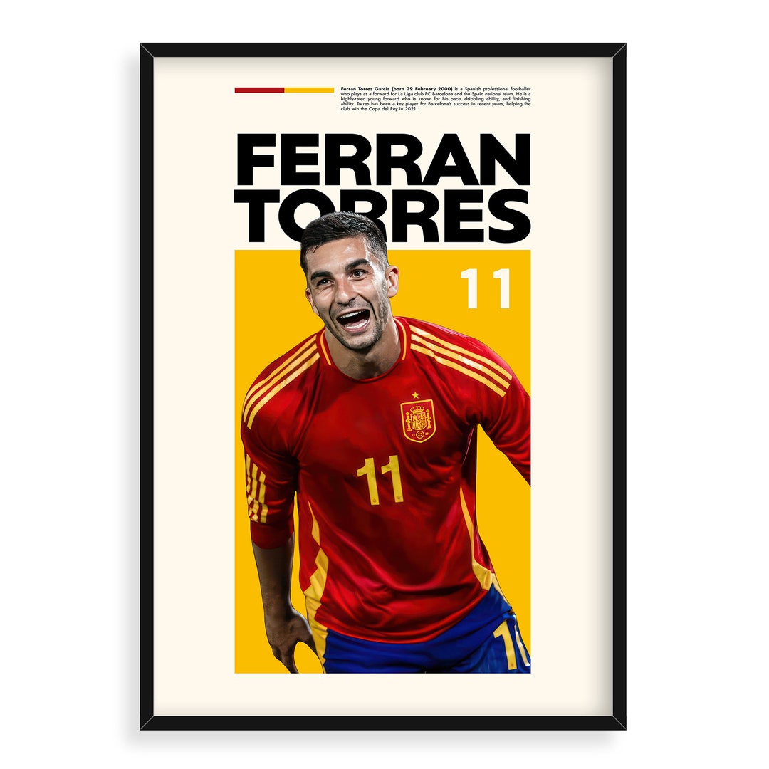 Ferran Torres, Spain, Sports Poster, High Resolution, Soccer Fan Gift ...