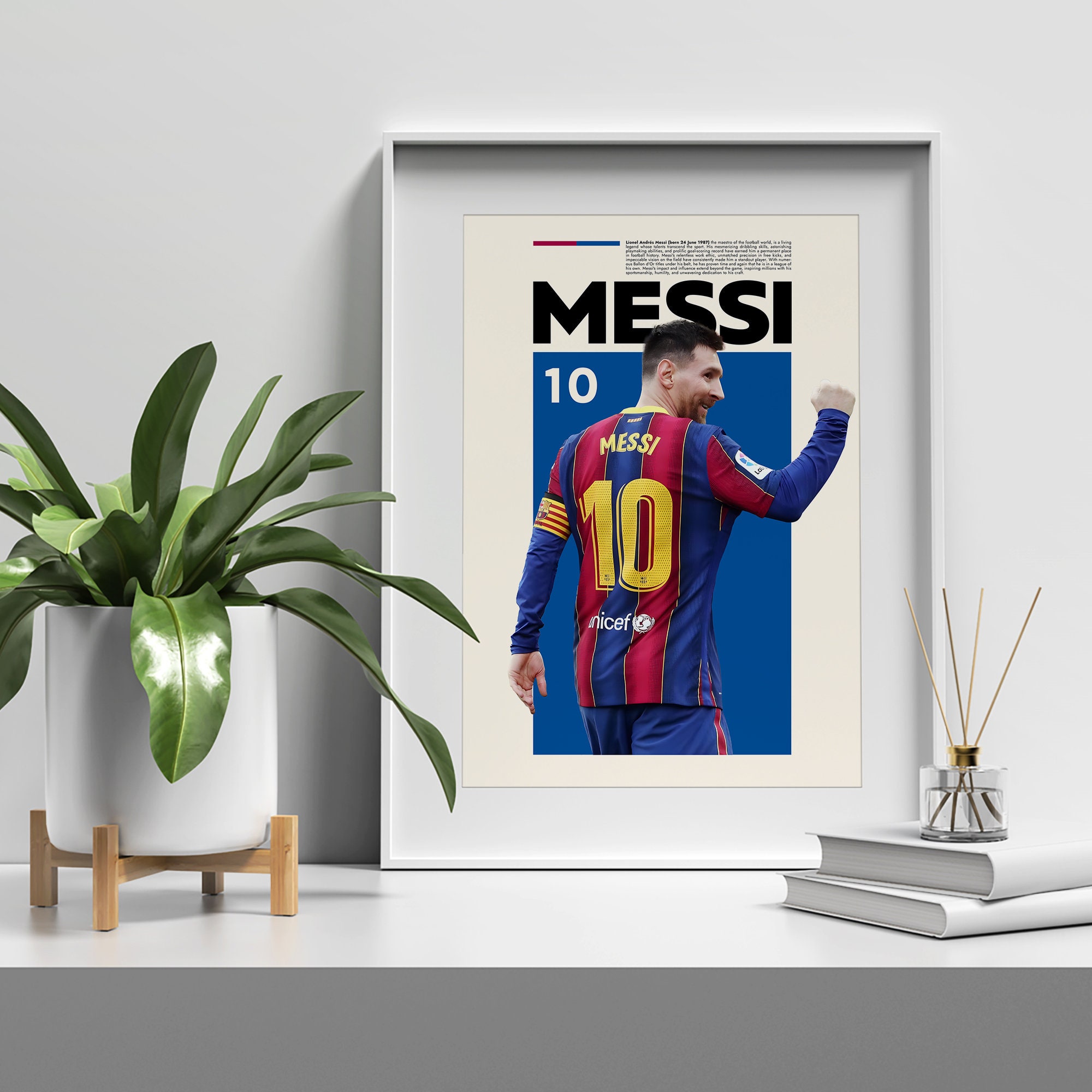 Messi, Barcelona, Sports Poster, High Resolution, Soccer Fan Gift Idea ...