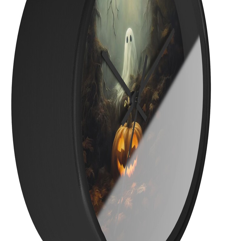 Spooky Ghost Pumpkin Wall Clock Halloween Decor - Etsy