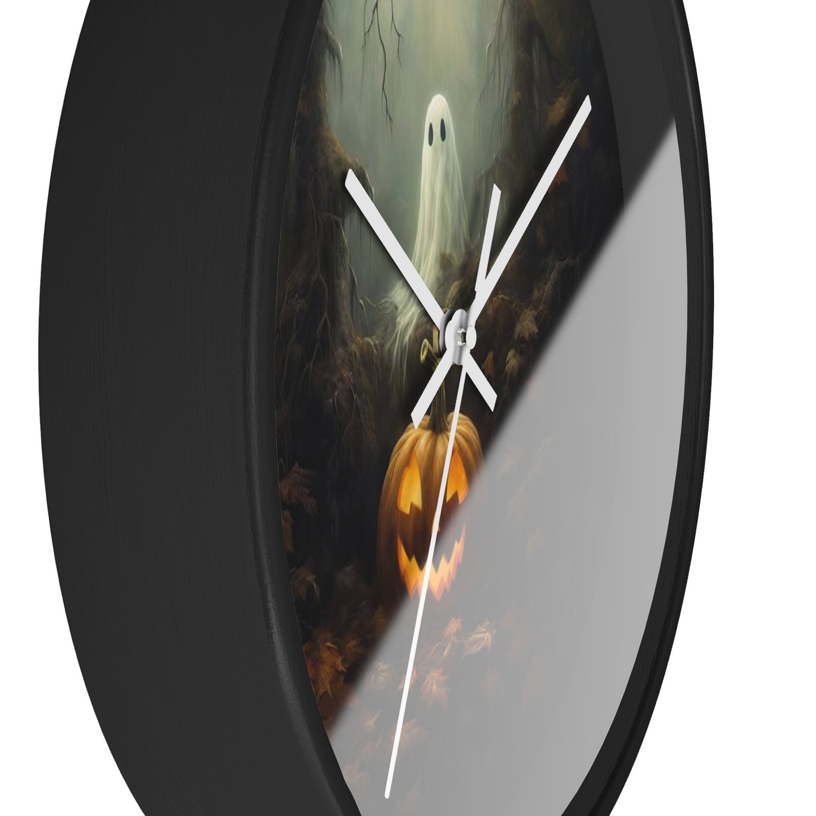 Spooky Ghost Pumpkin Wall Clock Halloween Decor - Etsy
