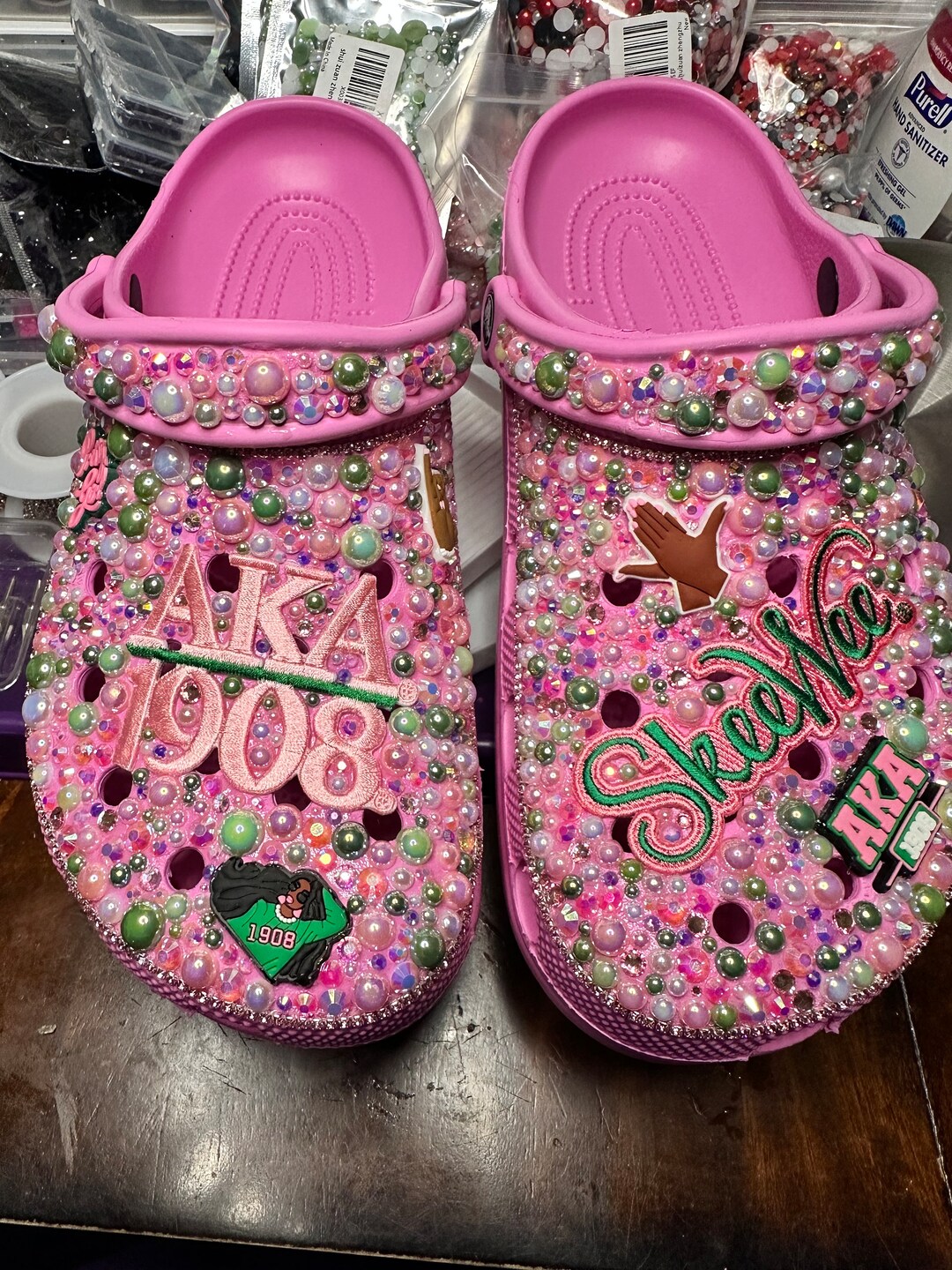 Custom Alpha Kappa Alpha Sorority Inc Crocs - Etsy