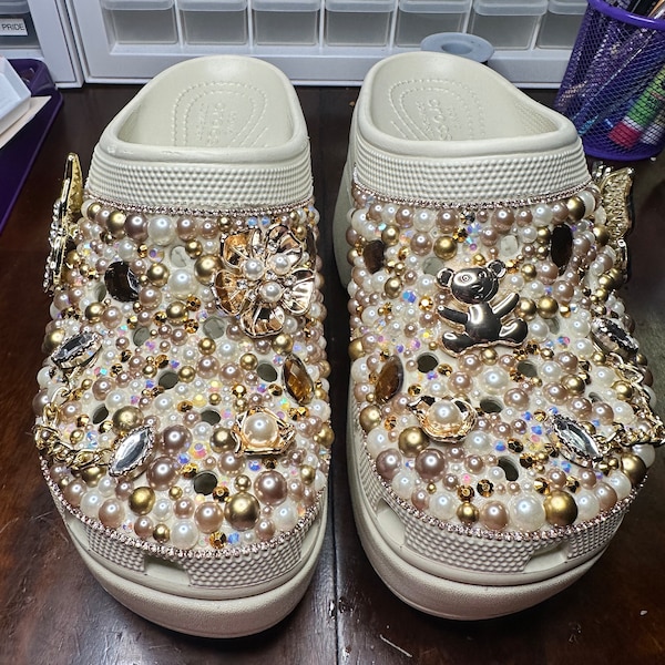 Black Custom Crocs - Etsy