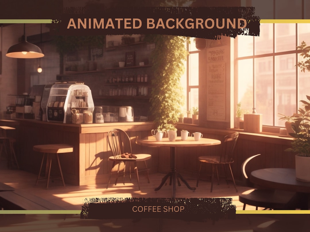 Coffee Shop Animated Background, Vtuber and Twitch Background, Loop ...