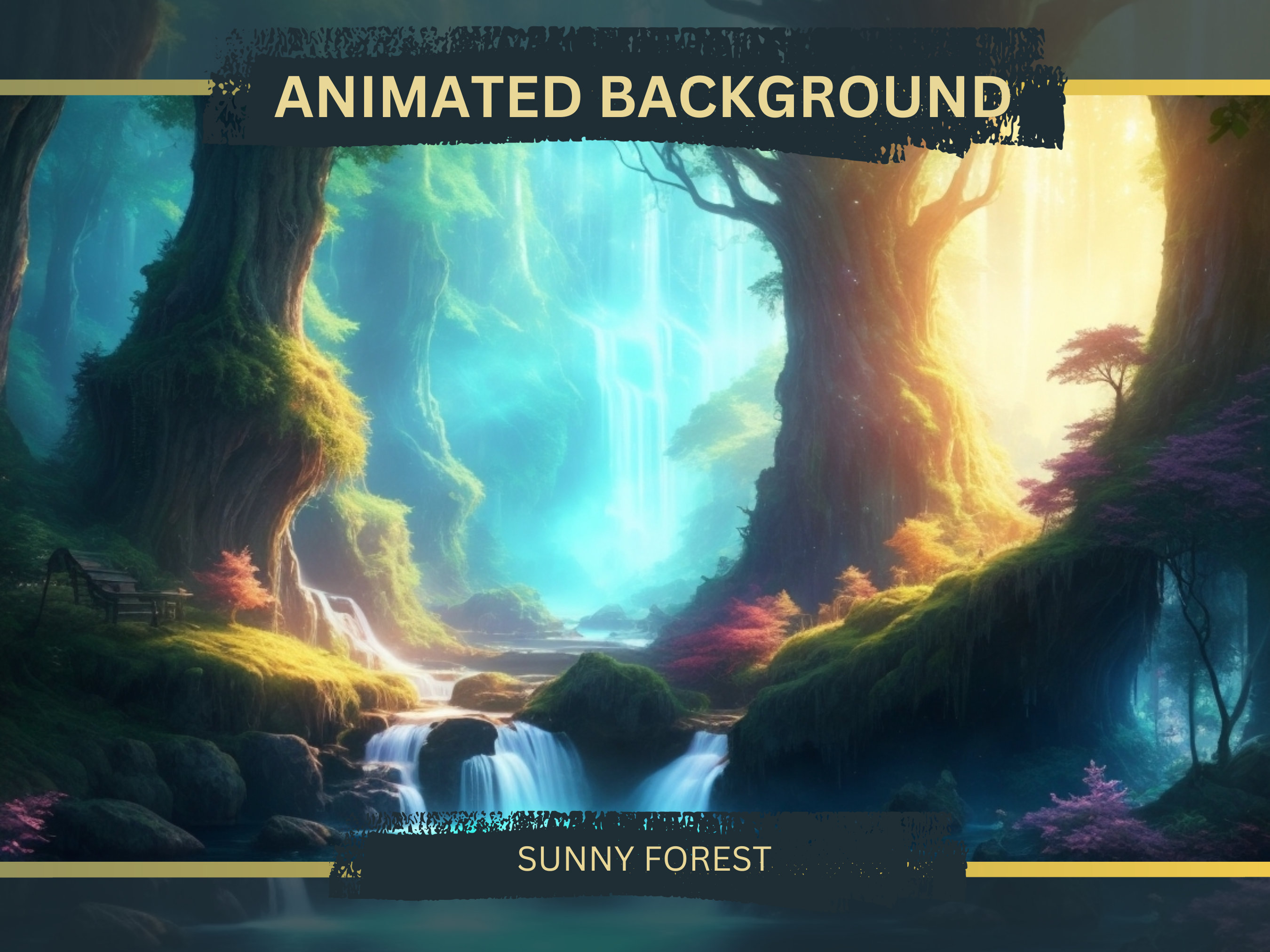 Sunny Forest Animated Background, Vtuber and Twitch Background ...