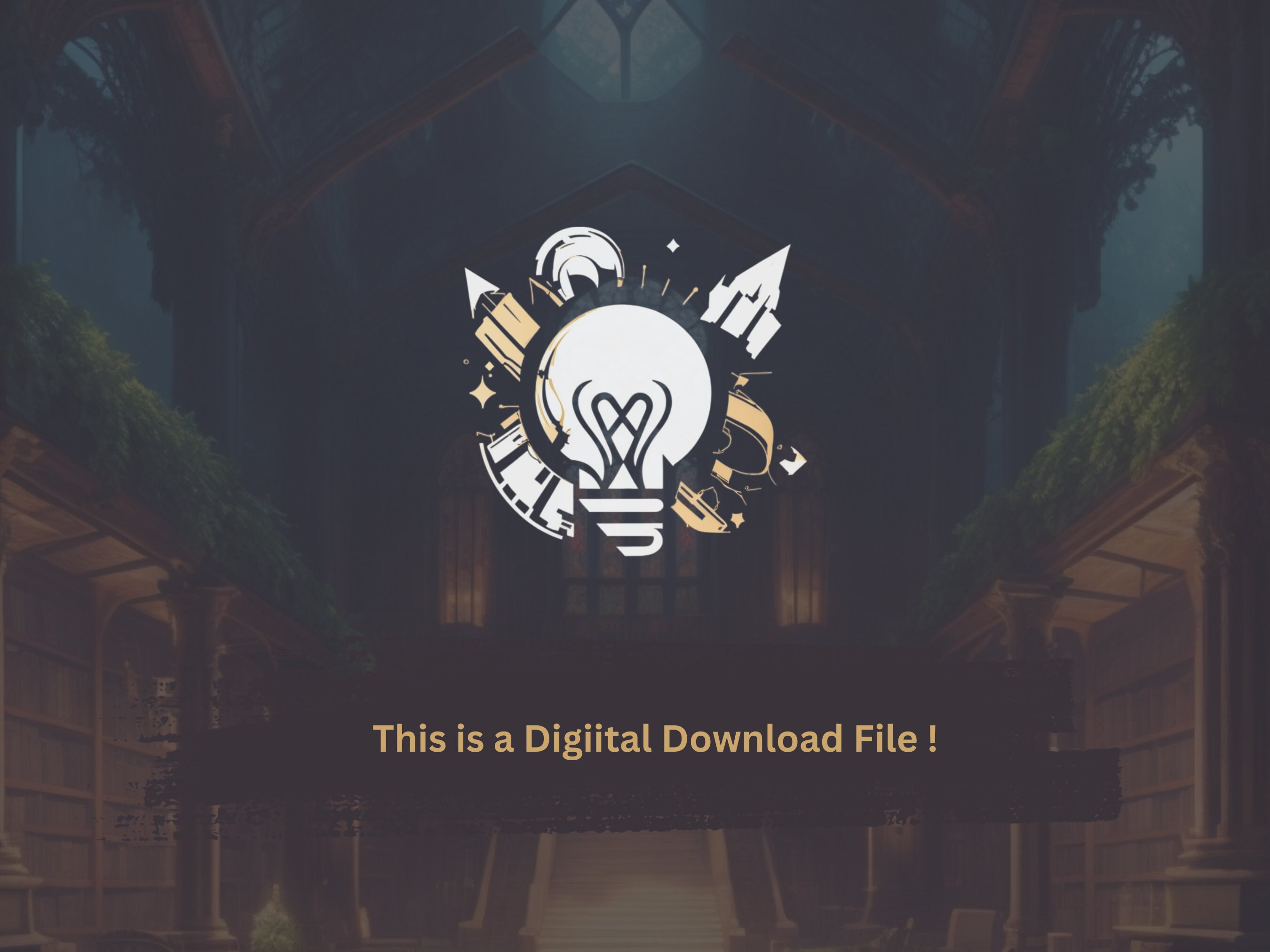 Forest Library Hall Animated Background, Vtuber and Twitch Background ...