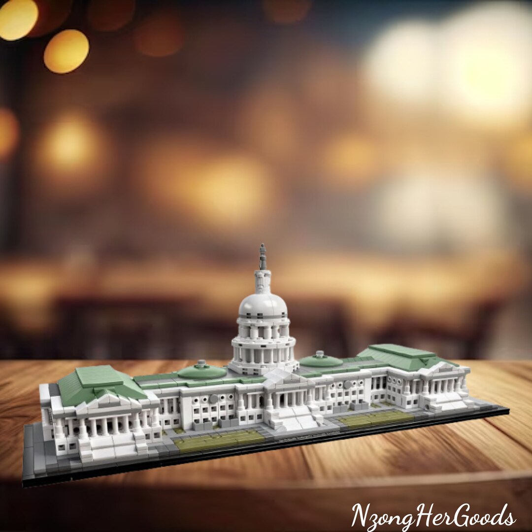 The United States Capitol Building Kit is a 1032-piece Lego Set. - Etsy