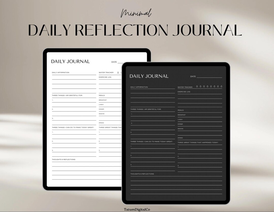 Daily Wellness Journal Printable | Self-care, Gratitude (PDF Download ...