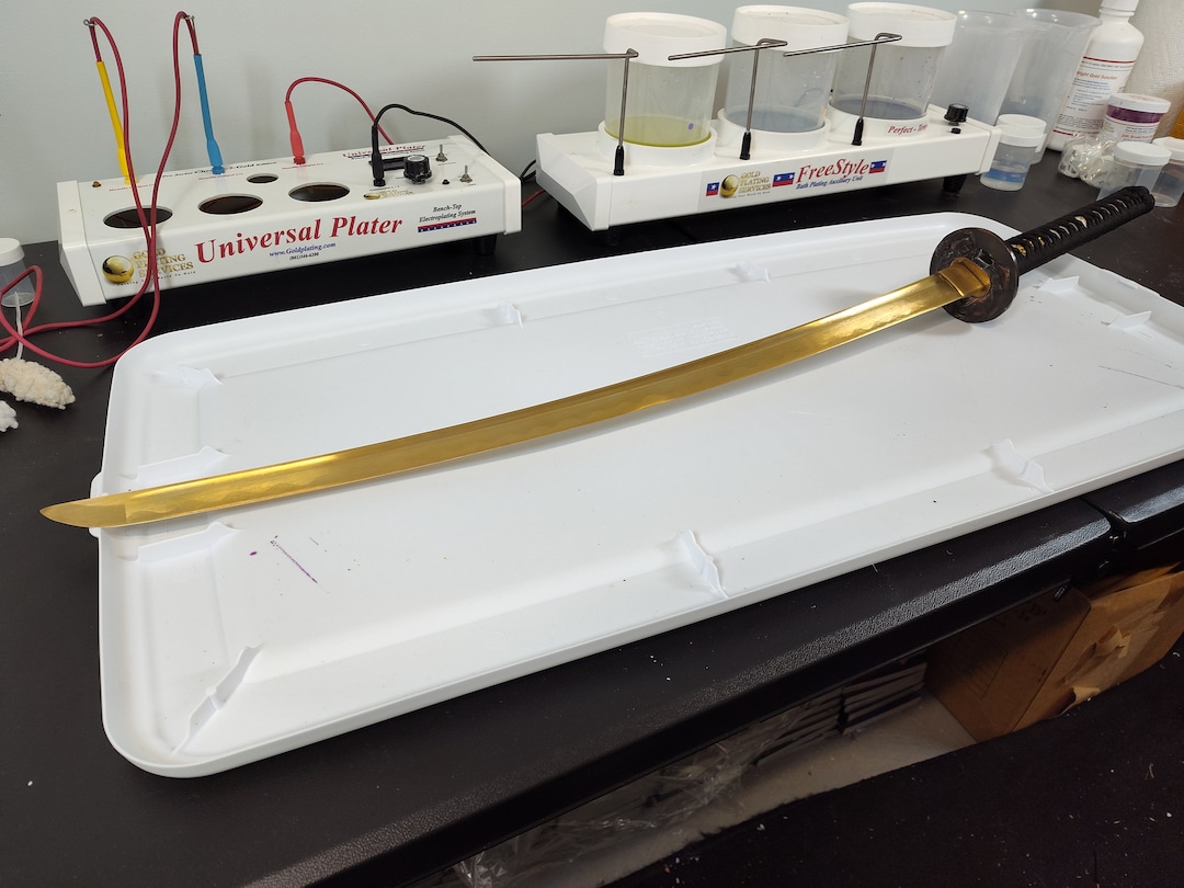 24K Gold Plated Katana, 40'' Handforged and Sharpened - Etsy