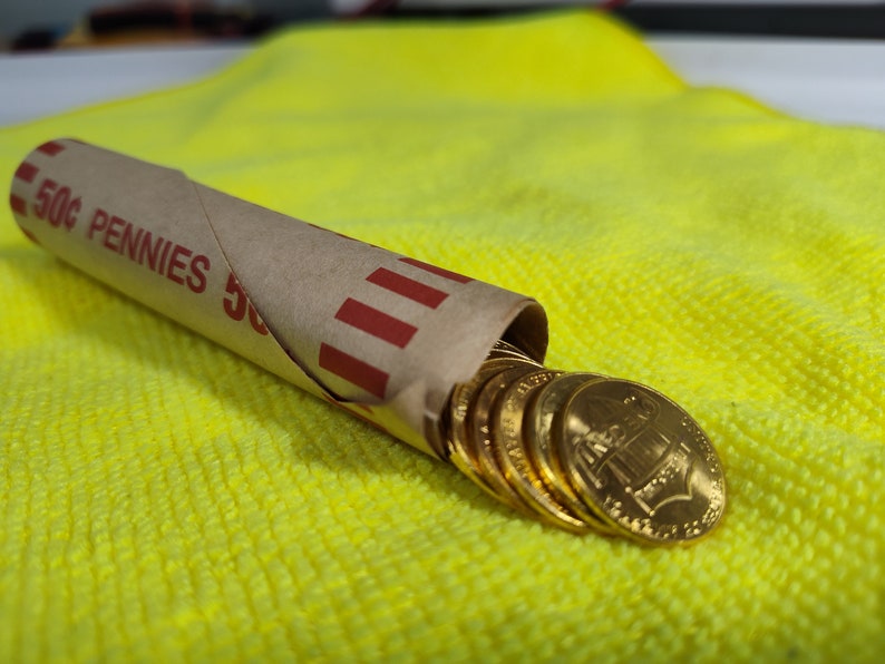 Gold Plated Pennies-24k Pure Gold, Individual or Roll WHOLESALE - Etsy