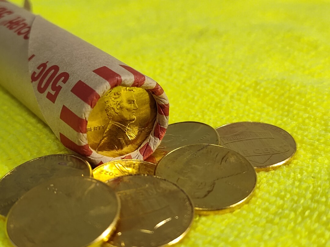 Gold Plated Pennies-24k Pure Gold, Individual or Roll WHOLESALE - Etsy