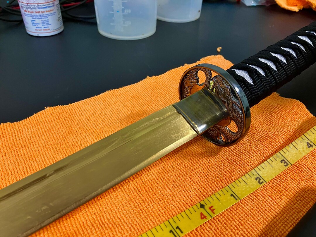 24K Gold Plated Odachi Ceremonial Katana - Giant 66.5 Inch Katana ...