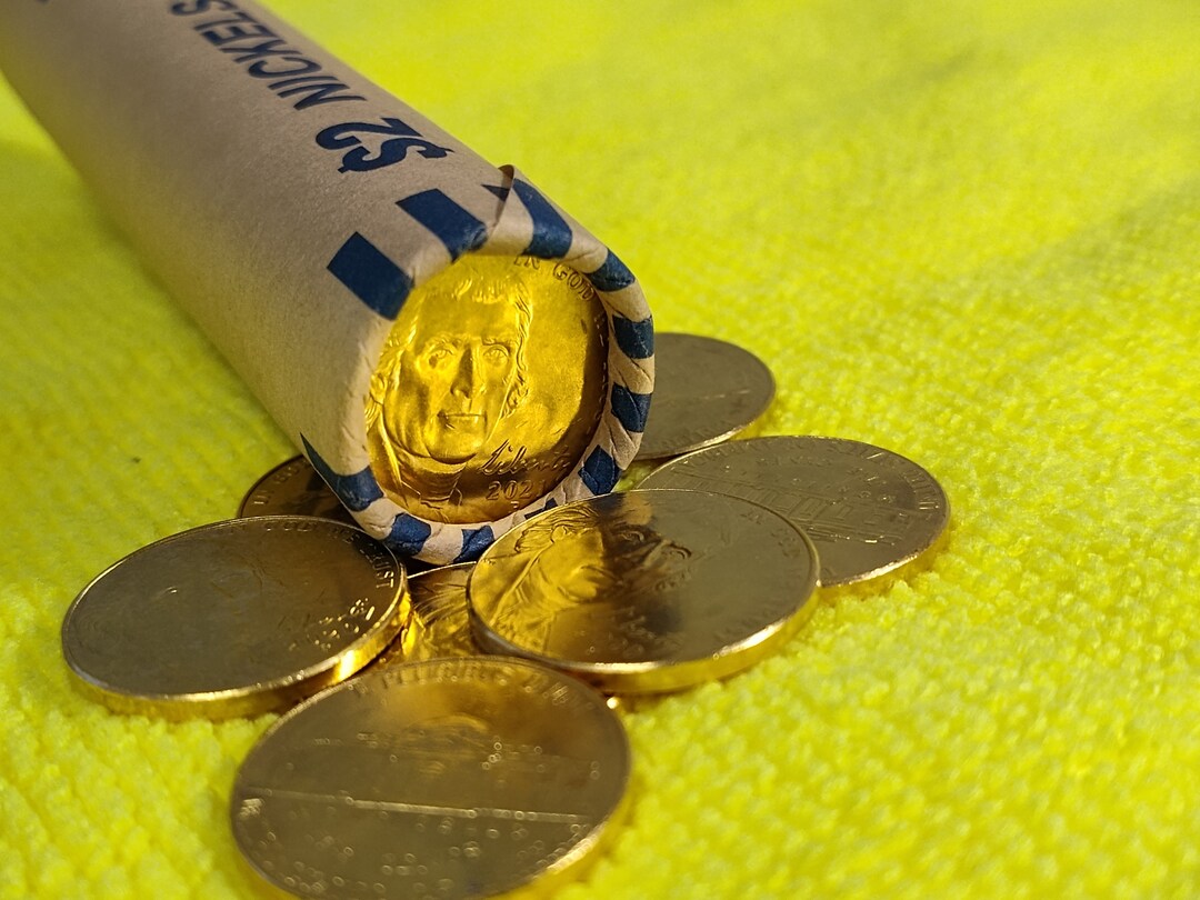 Gold Plated Nickels-24k Pure Gold, Individual or Roll WHOLESALE - Etsy