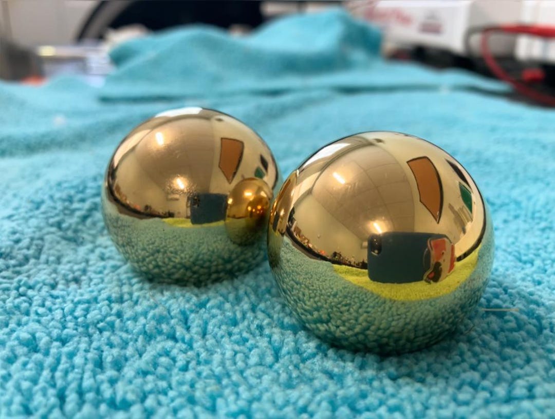 Okarun's Golden Balls - 24K REAL Gold Plated Metal Balls, Kintama Based ...