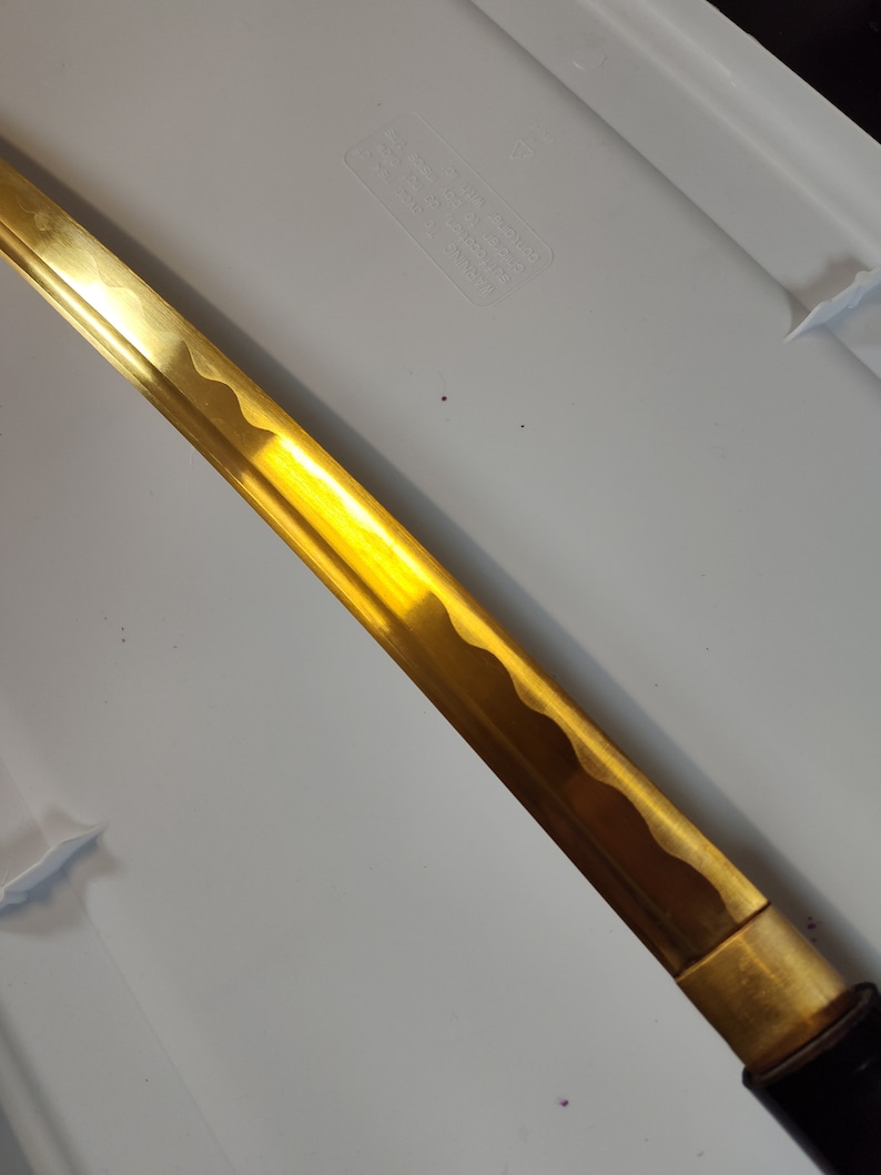 24K Gold Plated BLACK Shirasaya Katana, 40'' Handforged and Sharpened ...