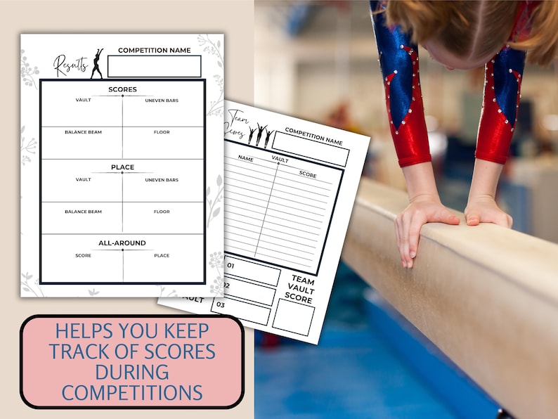 Gymnastics Competition Planner 10 Page Printable Bundle - Etsy