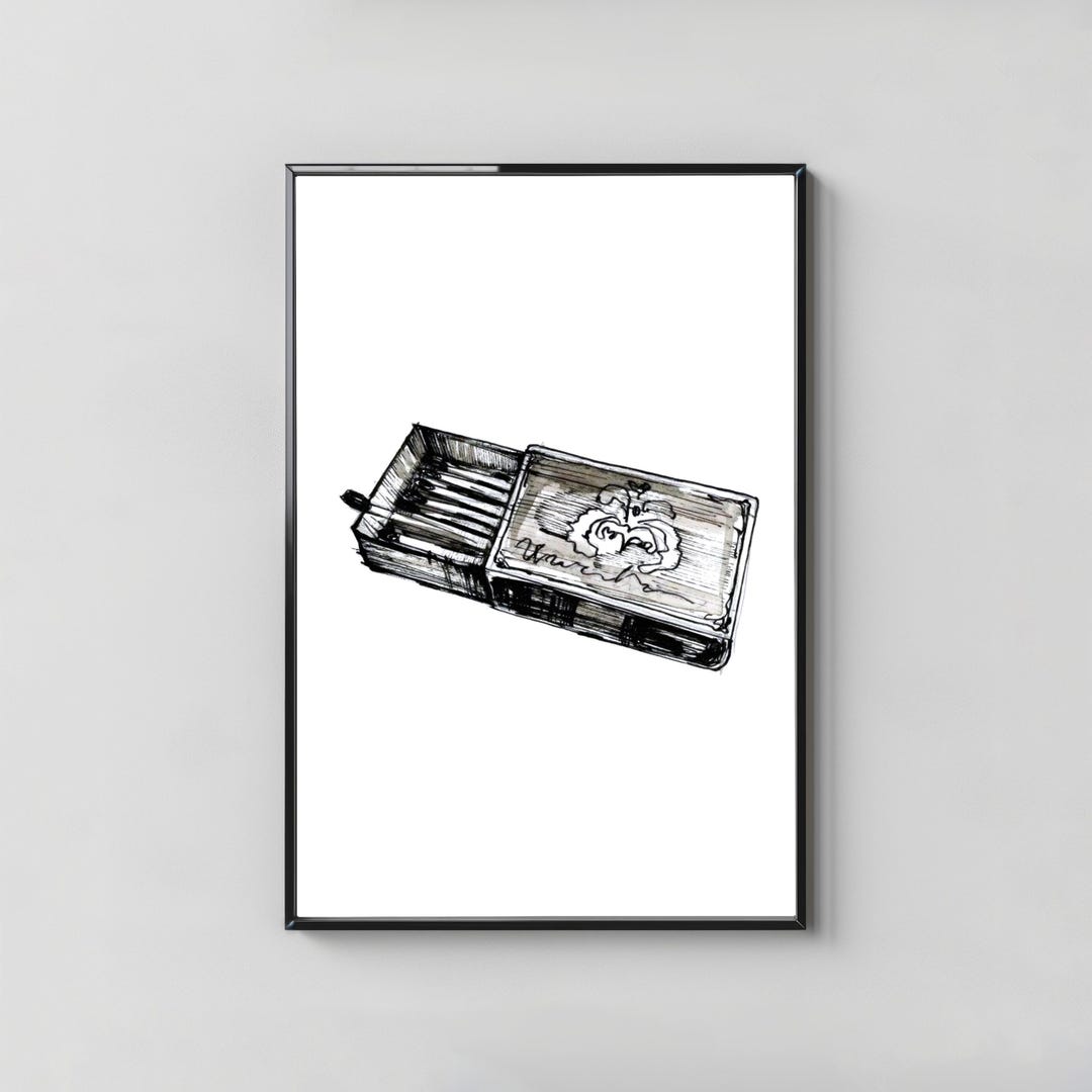Matchbox Print, Matchbox Printable Art, Fashion Print, Fashion ...