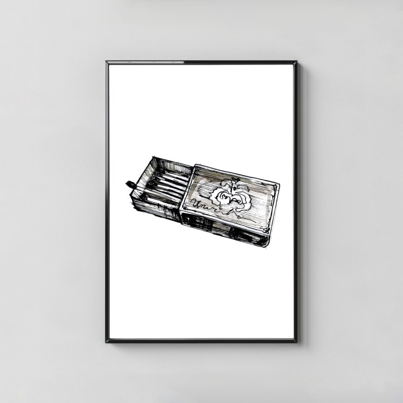 Matchbox Print, Matchbox Printable Art, Fashion Print, Fashion ...