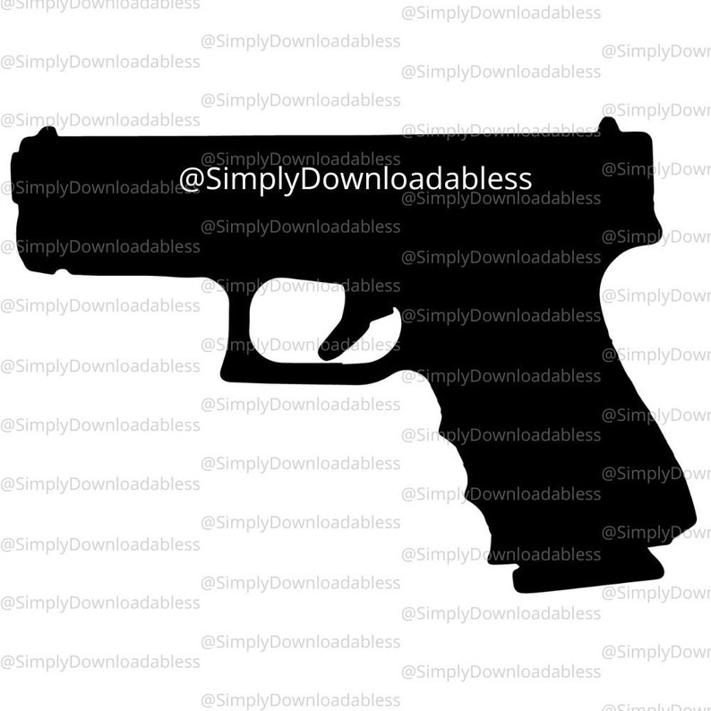 Gun SVG Glock 19 SVG File Silhouette Jpg Png - Etsy