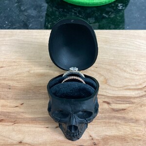Skull Box for Two Rings. Ring Holder for a Wedding Ceremony. Gothic ...