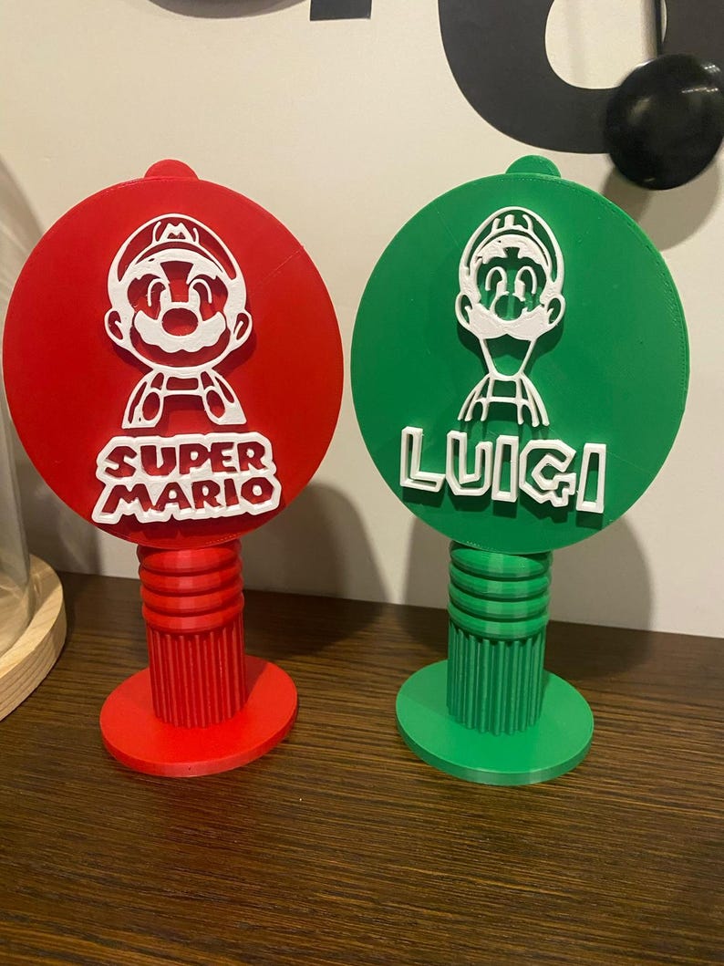 SUPER MARIO AND LUIGI HEADPHONE STAND - Etsy