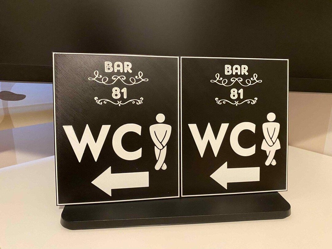 WC Sign Men/women Bathroom 3D Original Signage for Toilets - Etsy