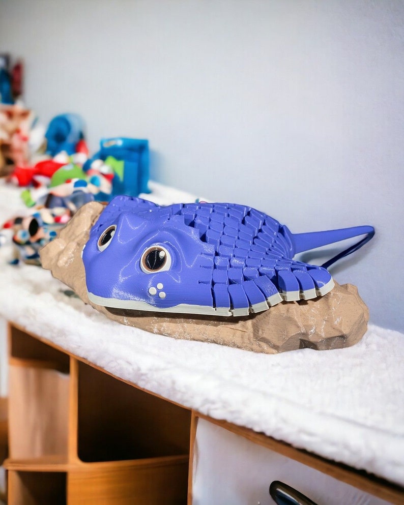 Trendy Articulated Manta Ray Figurine, Custom Color Options, 3D Printed ...