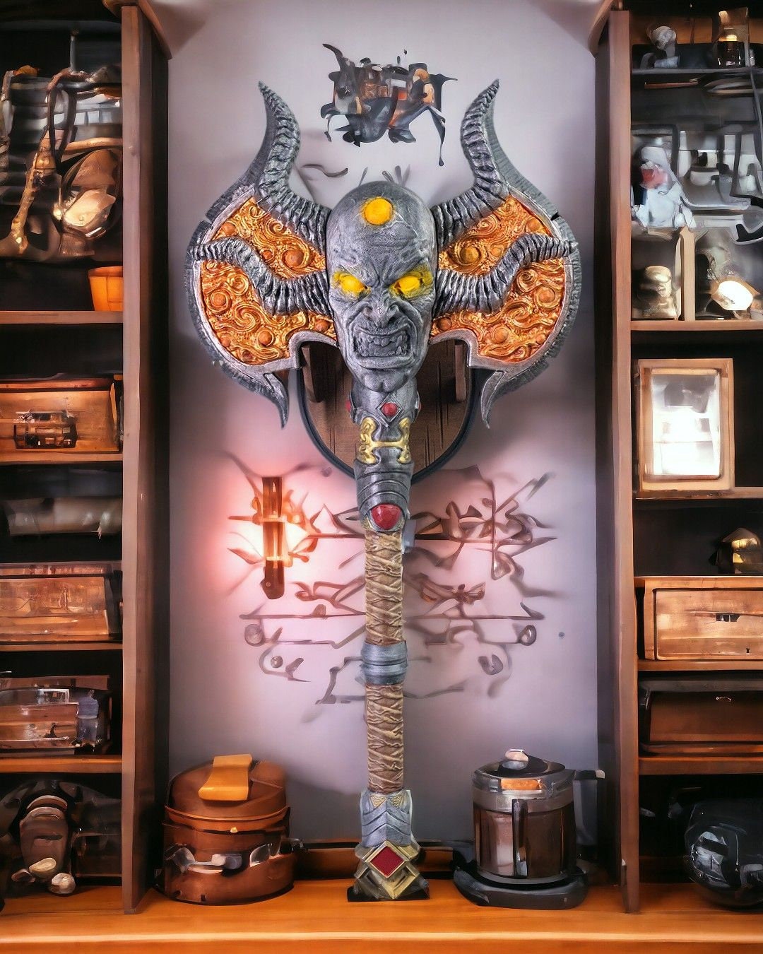 Battle Ready Axe, Doomed Design Axe, 3d Printed Axe, Double Headed Axe ...