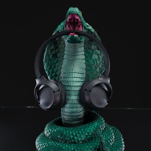 King Cobra Headphone Holder, 3d Printed Snake Headset Stand, Aesthetic ...