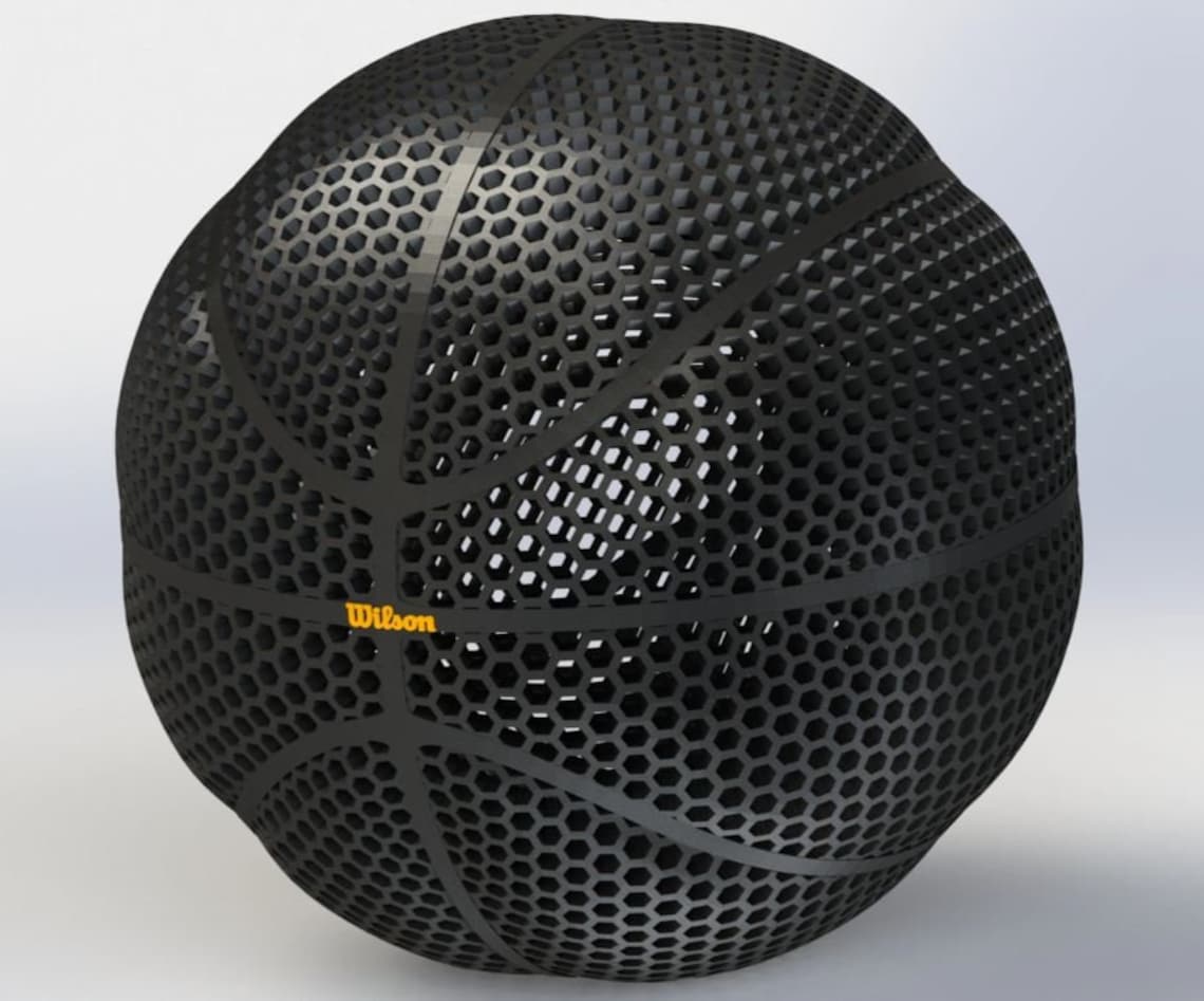 Airless Basketball, 3d Printed Basketball Display, Sports Ball Decor ...