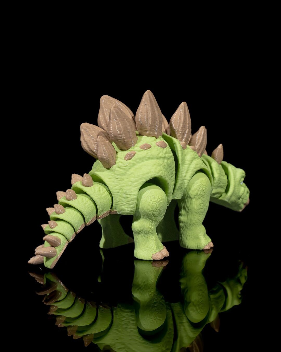 Dinosaur Miniature, 3d Printed Stegosaurus Fidget, Articulated Fidget for Kids, Flexi Desk Toys ...