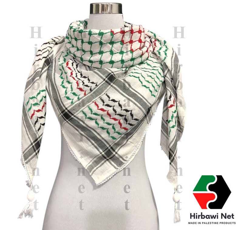 Shemagh Keffiyeh Arab Scarf Palestine Multi-colors Palestinian Flag ...