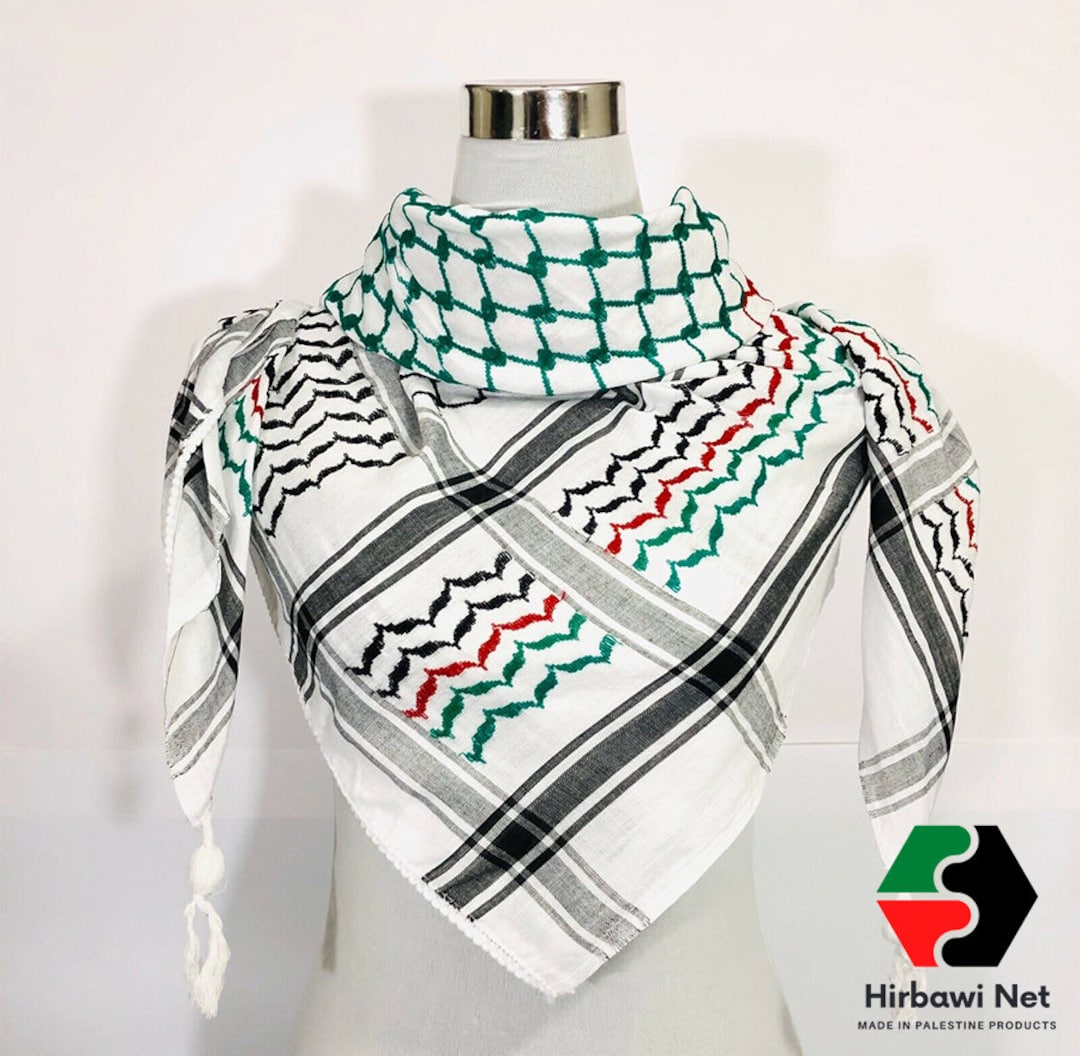 Shemagh Keffiyeh Arab Scarf Palestine Multi-colors Palestinian Flag ...
