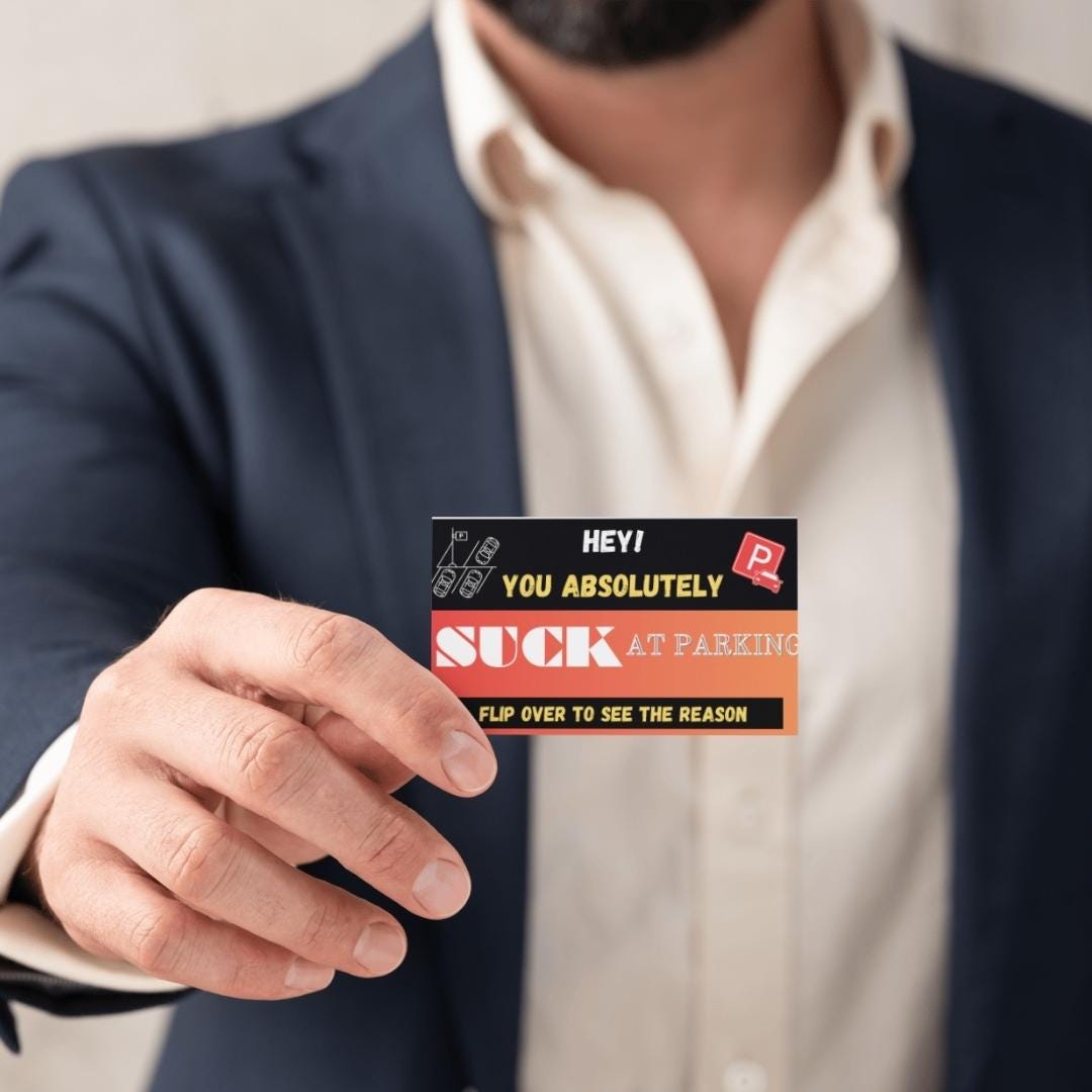 Hilarious Printable Prank Parking Citation: Instant Download JPG & PDF ...