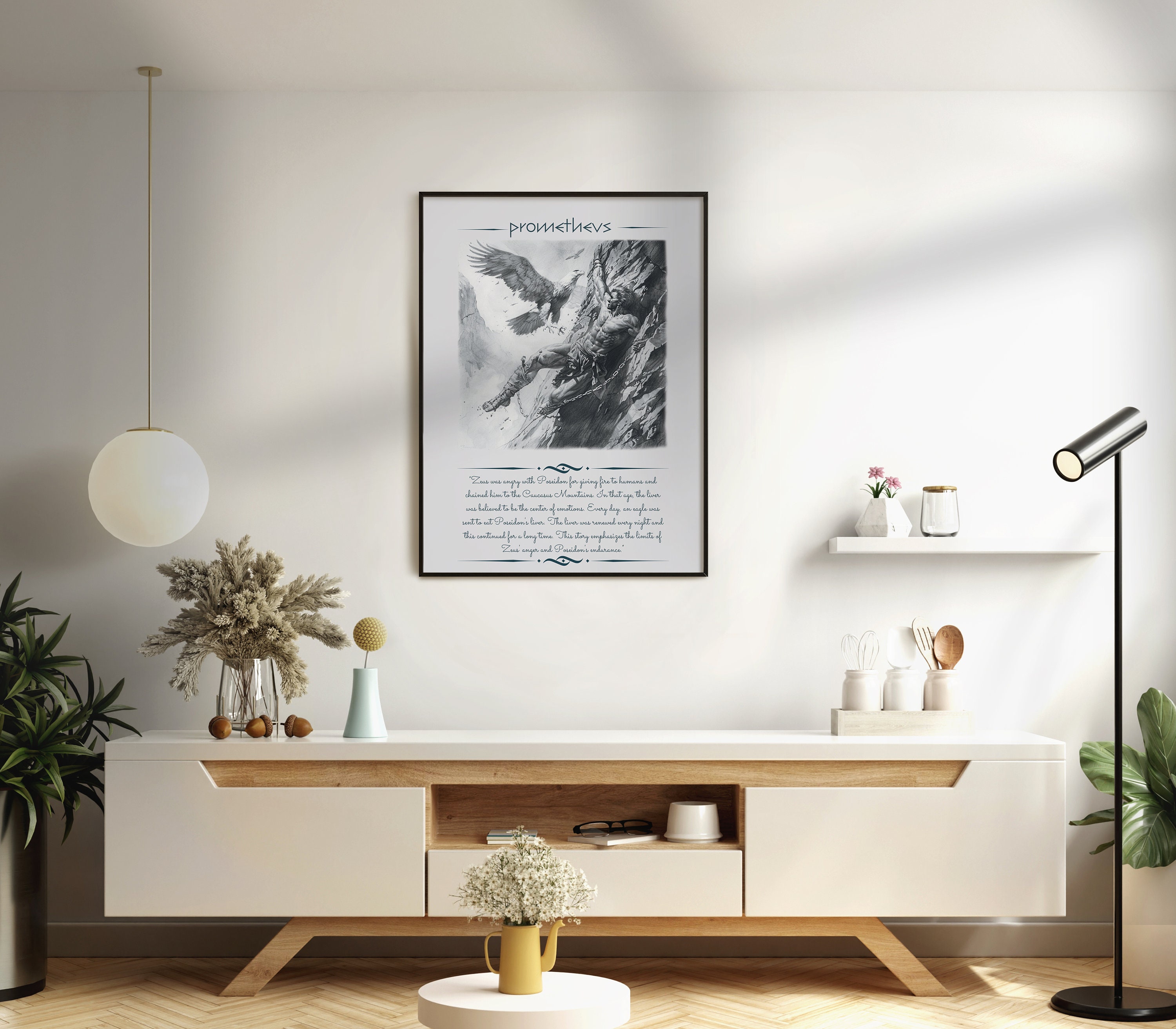 Greek Mythology Poster, Prometheus Poster, Greek Mythology Art, Greek ...