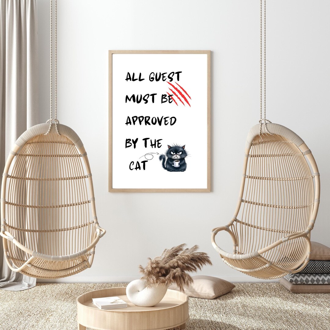 Scratch That A Cats Point of View Poster, Cat Wall Art, Cat Lovers ...