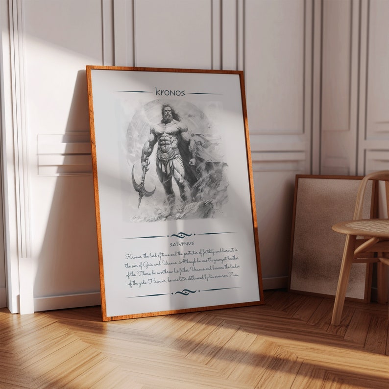 Greek Mythology Poster, Titan Kronos Poster, Greek Mythology Art, Greek ...