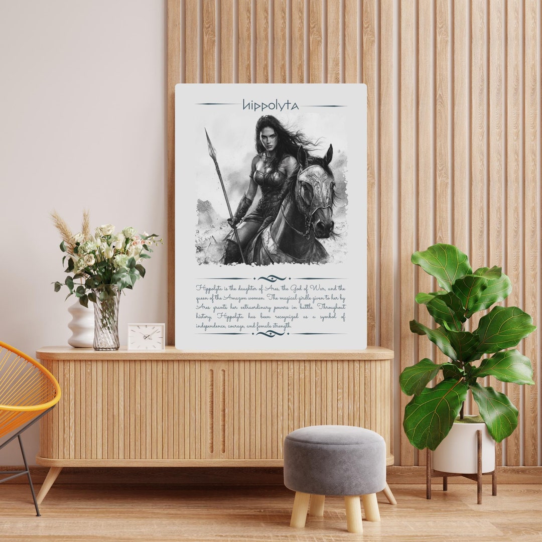 Hippolyta Framed Canvas Art Print: Queen of Amazons, Greek Mythology ...