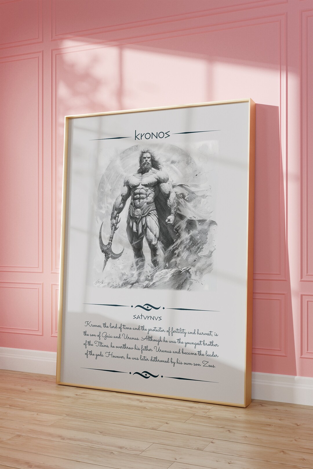 Greek Mythology Poster, Kronos Poster, Greek Mythology Art, Greek ...