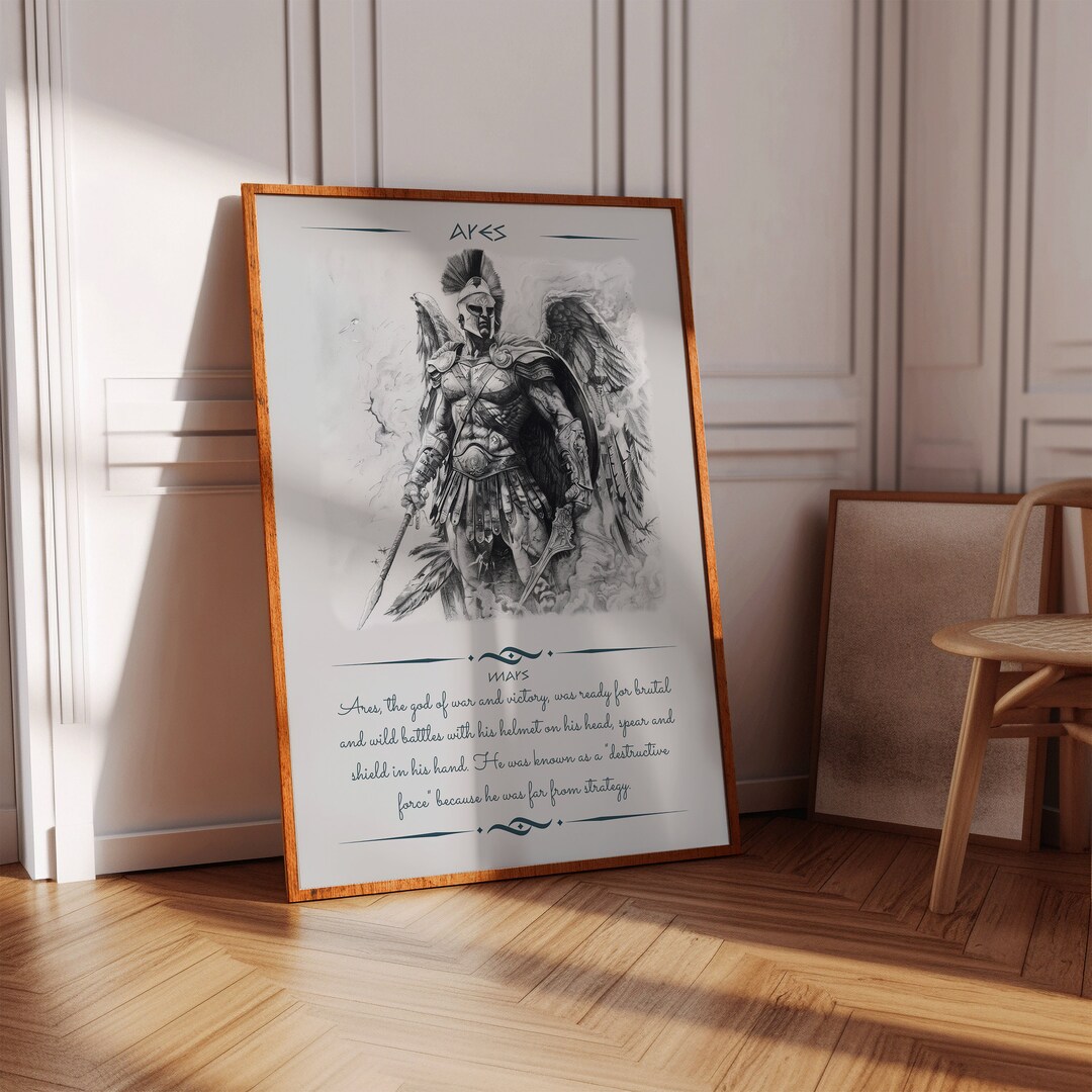 Greek Mythology Poster, Ares Poster, Greek Mythology Art, Greek ...