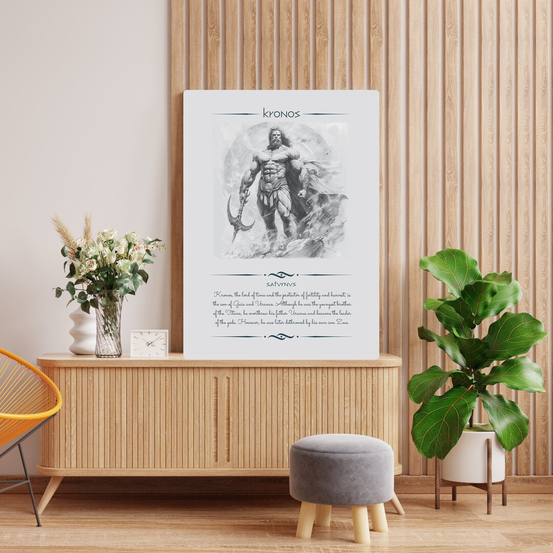 Ancient Greek Mythology Art Poster Goddess Art Ancient Greek Kronos ...